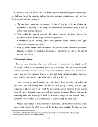 Plastics Recycling | DOCX