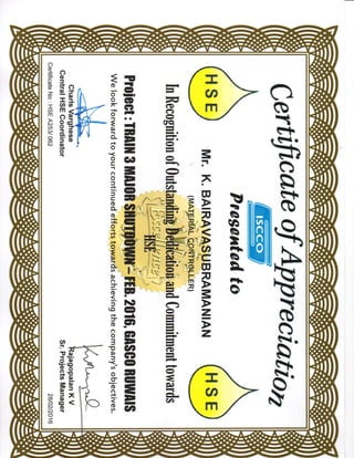 SAFETY CERTIFICATE ISCCO | PDF