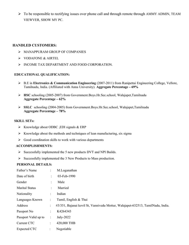 NPI Engineer_Resume | DOC | IT and Internet Support | Internet