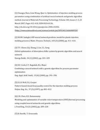 Optimization of Injection Molding Process-literature review | PDF