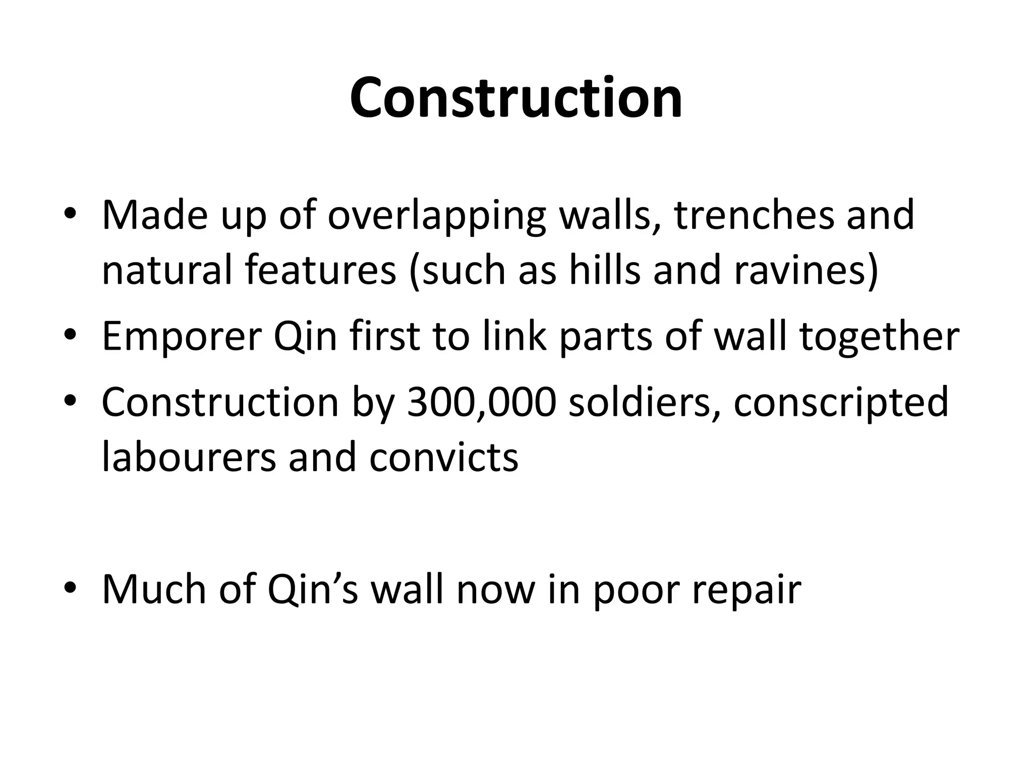Qin dynasty, the great wall | PPTX
