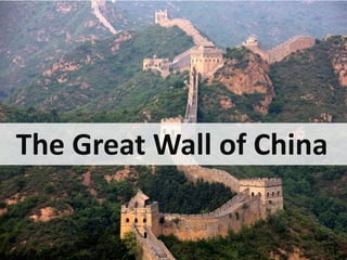 Qin dynasty, the great wall | PPT