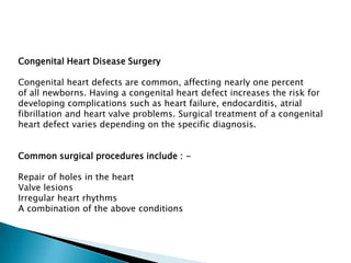 Pediatric and Adult Congenital Heart Surgery | PPTX