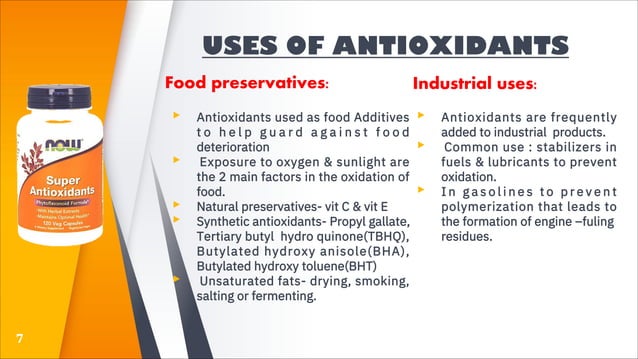 ANTIOXIDANTS POWERPOINT PRESENTATION | PDF | Healthy Cooking and Eating | Food & Drink
