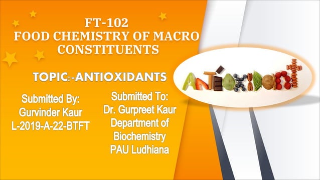 ANTIOXIDANTS POWERPOINT PRESENTATION | PPT