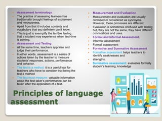 Principles of Language Assessment | PPTX