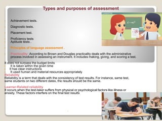 Principles of Language Assessment | PPTX