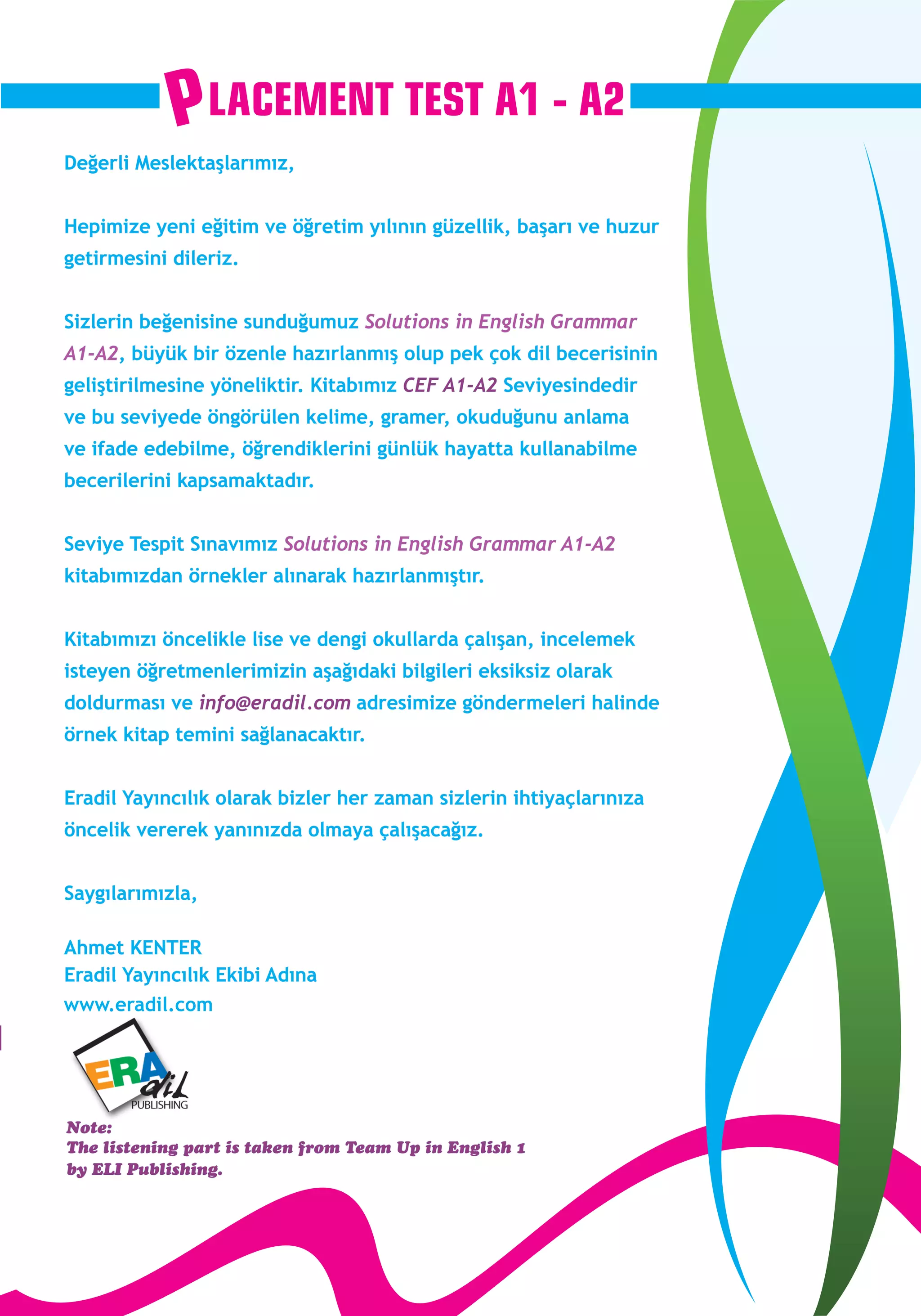 A1 a2 placement test with listening | PDF