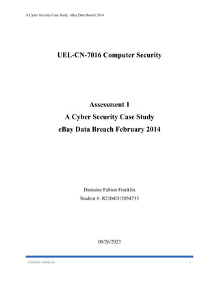 Computer Security - Case Study | PDF