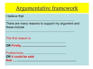 A1 How To Write Arguementative Writing | PPT