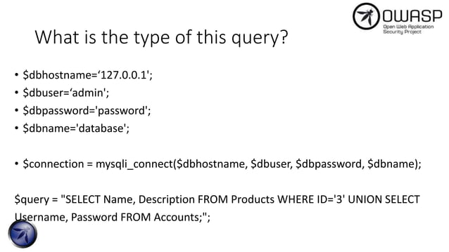 Owasp Top 10 Day 1 A1 Injection Attacks Ppt