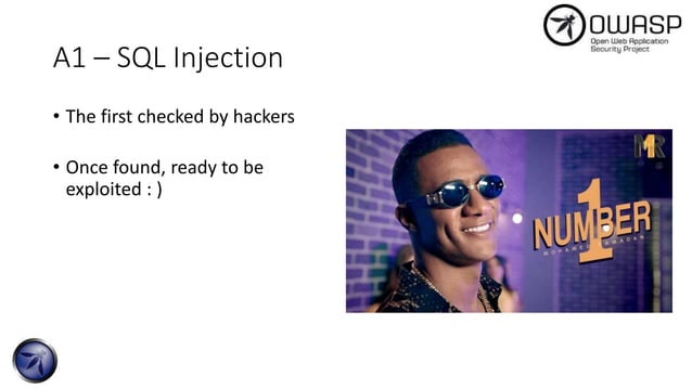 OWASP Top 10 - Day 1 - A1 injection attacks | PPT