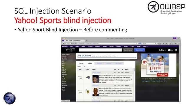 Owasp Top 10 Day 1 A1 Injection Attacks Ppt