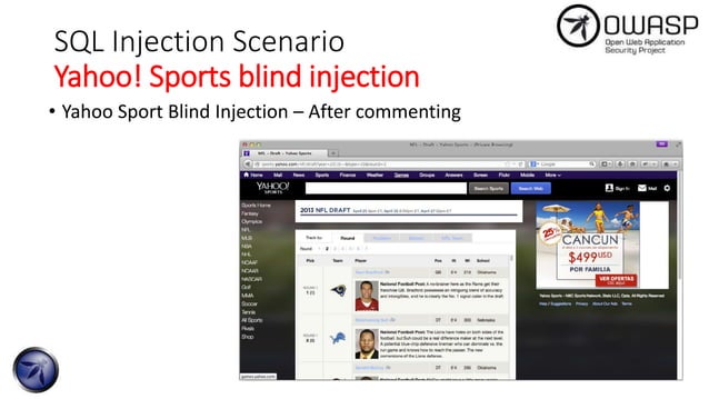 OWASP Top 10 - Day 1 - A1 injection attacks | PPT