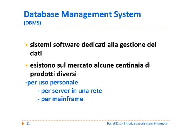 Basi di Dati - A1 - Introduzione alle basi di dati | PDF | Databases | Computer Software and ...