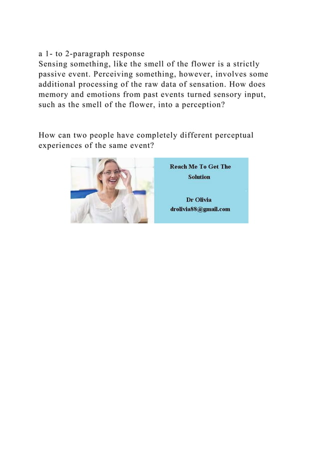 a 1- to 2-paragraph response Sensing something, like the smell of .docx