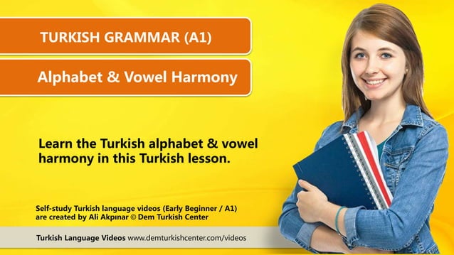 Free Turkish Lessons - Alphabet & Vowel Harmony in Turkish | PPT