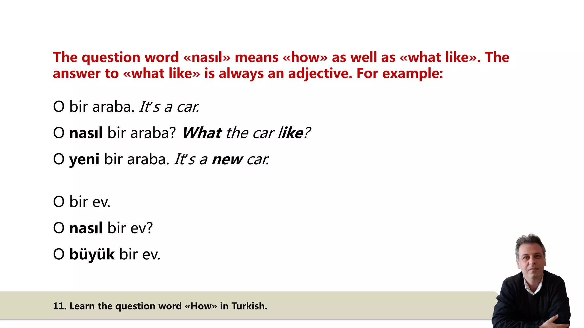 Turkish Grammar - Basic Adjectives | PPTX