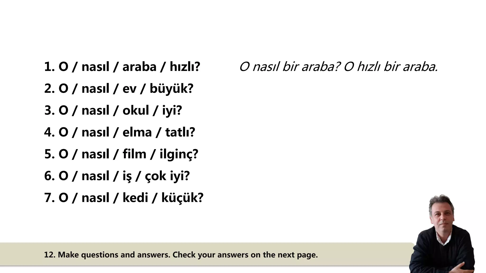 Turkish Grammar - Basic Adjectives | PPTX