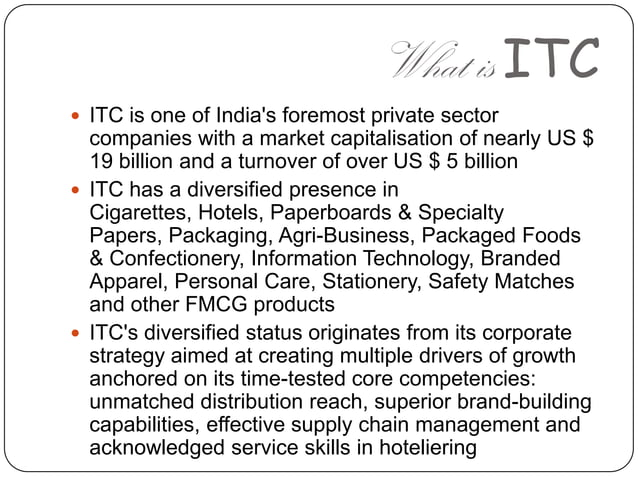 ITC- Distribution Channel | PPTX