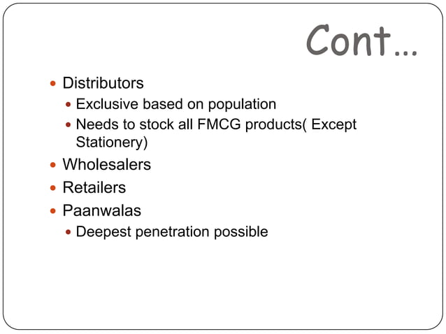 ITC- Distribution Channel | PPTX