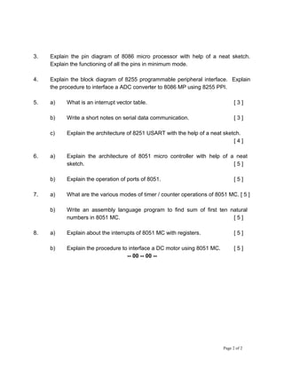 A10 microprocessor & microcontrollers ( eee, ece & ecm ) | DOC