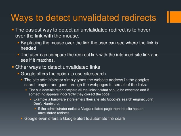 A10 - Unvalidated Redirects and Forwards