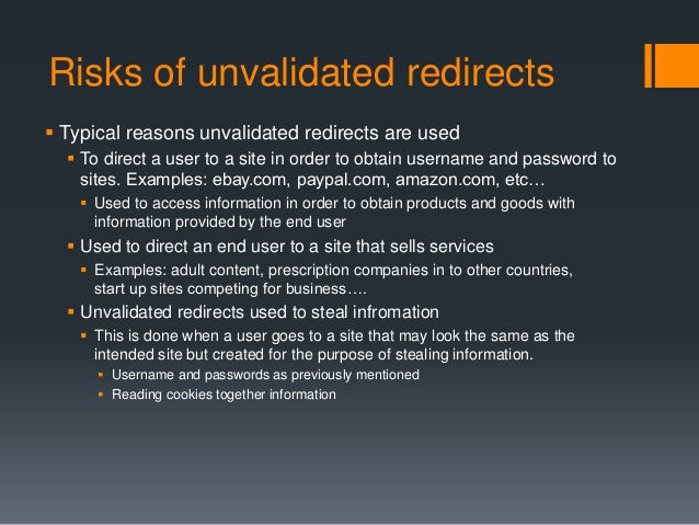 A10 - Unvalidated Redirects and Forwards