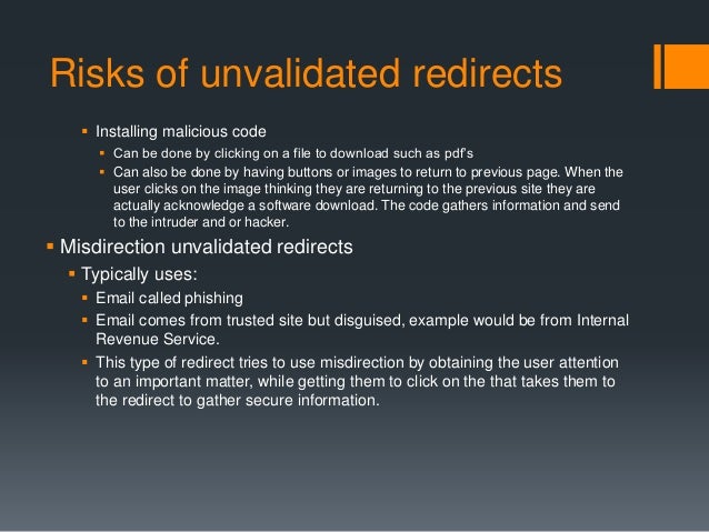A10 - Unvalidated Redirects and Forwards