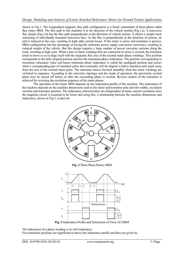 Design, Modeling and Analysis of Linear Switched Reluctance Motor for Ground Transit ...