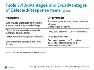 Selected response assessment multiple assessments | PPTX