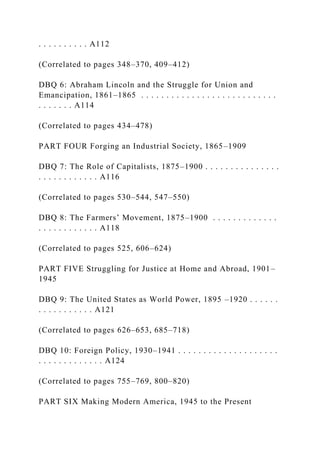 A103Document-Based Questions (DBQ) ContentsPART ONE Fo.docx