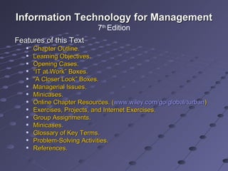 A103 information technology for management 7th edition | PPT