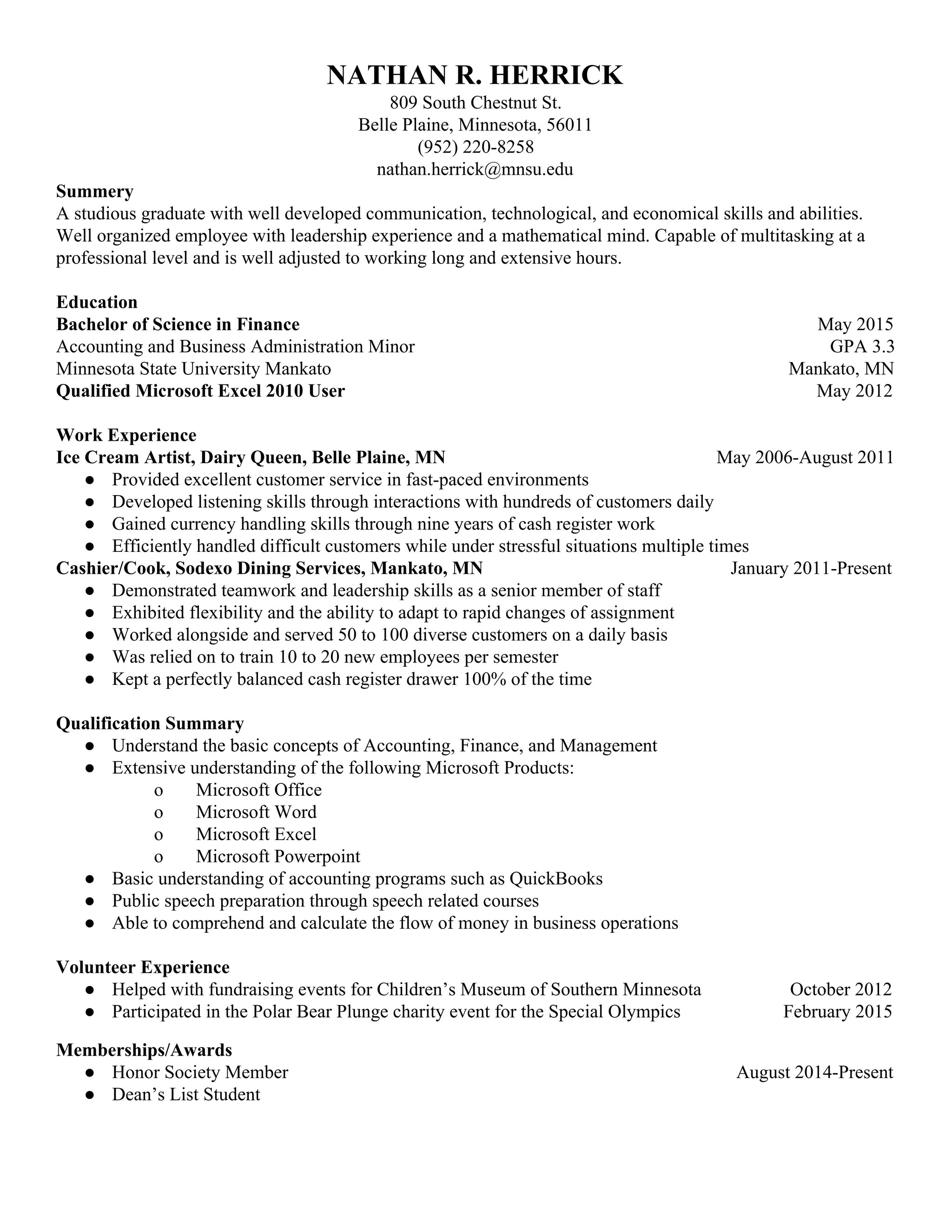 NathanHerrickResume2016 | PDF