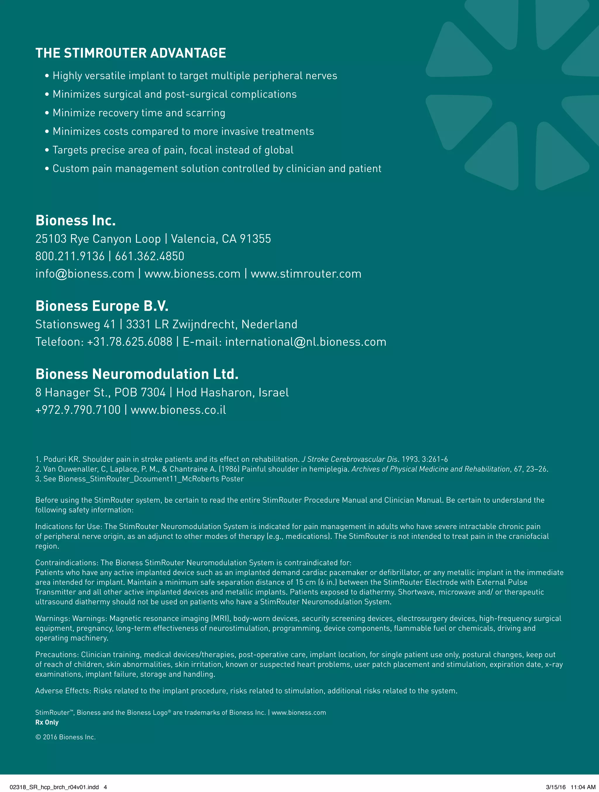 StimRouter PNS Brochure | PDF