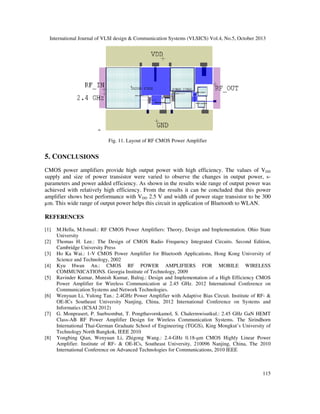 A 10 d bm 25 dbm, 0.363 mm2 two stage 130 nm rf cmos power amplifier | PDF