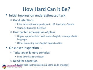 Internationalizing a Complex B2B Application | PPT