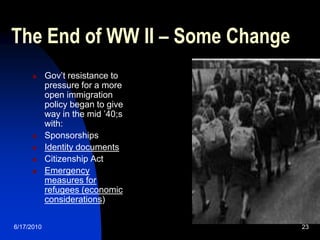 A10 history of canada immigration policy | PPTX