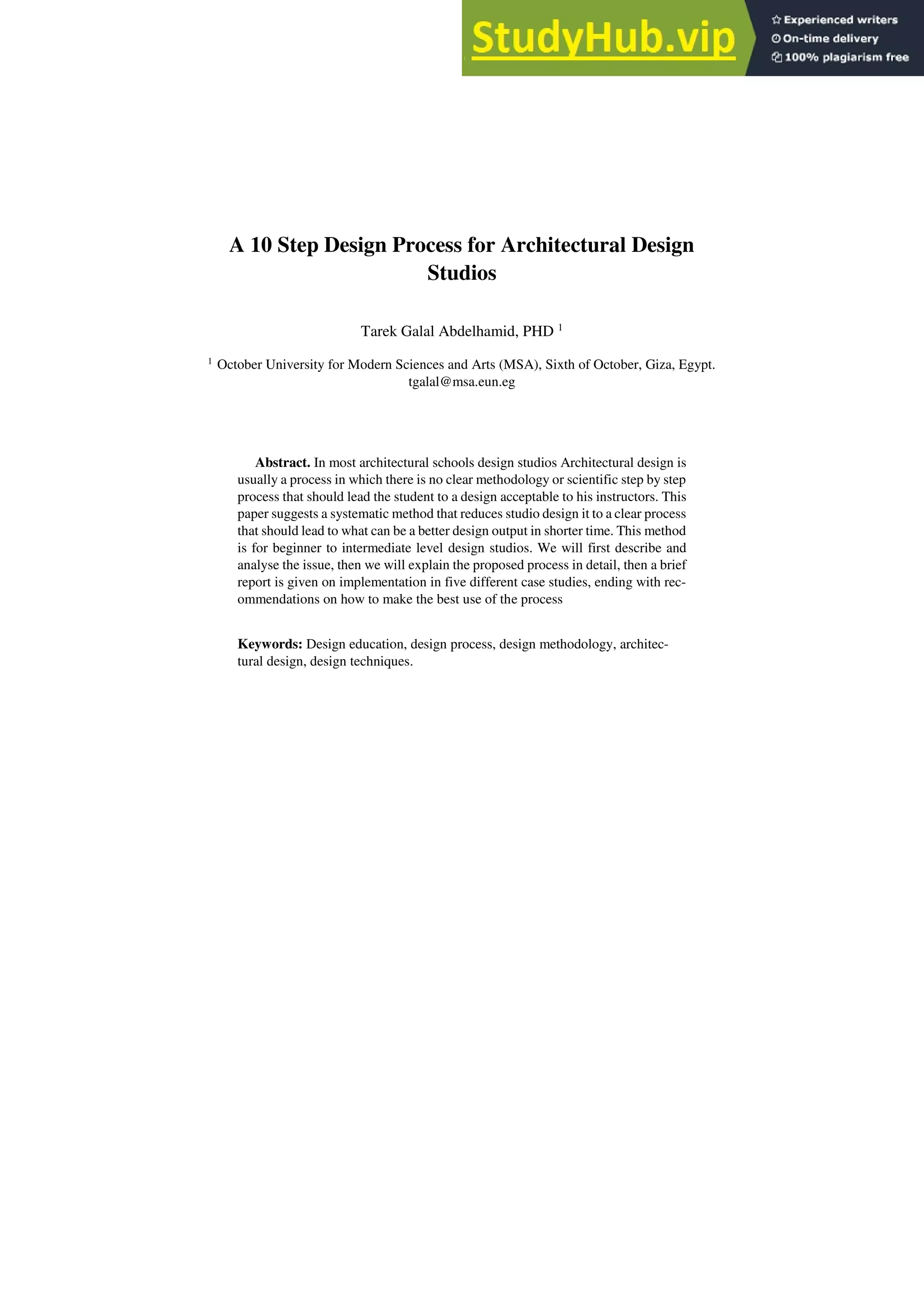 A 10 Step Design Process for Architectural Design Studios.pdf