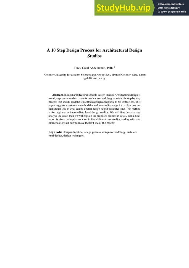 A 10 Step Design Process for Architectural Design Studios.pdf