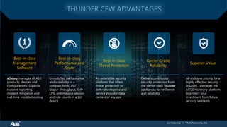 A10 Thunder Convergent Firewall (CFW) | PPT