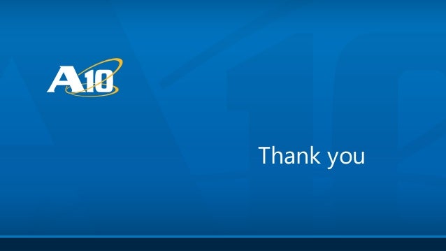 A10 Thunder Convergent Firewall (CFW)