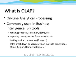 Enabling Applications with Informix' new OLAP functionality | PPT