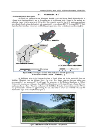 Isotope Hydrology in the Middle Mohlapitsi Catchment, South Africa | PDF