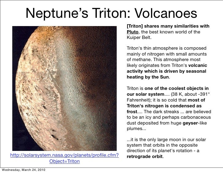 Neptune's Moon Triton Ice Volcano