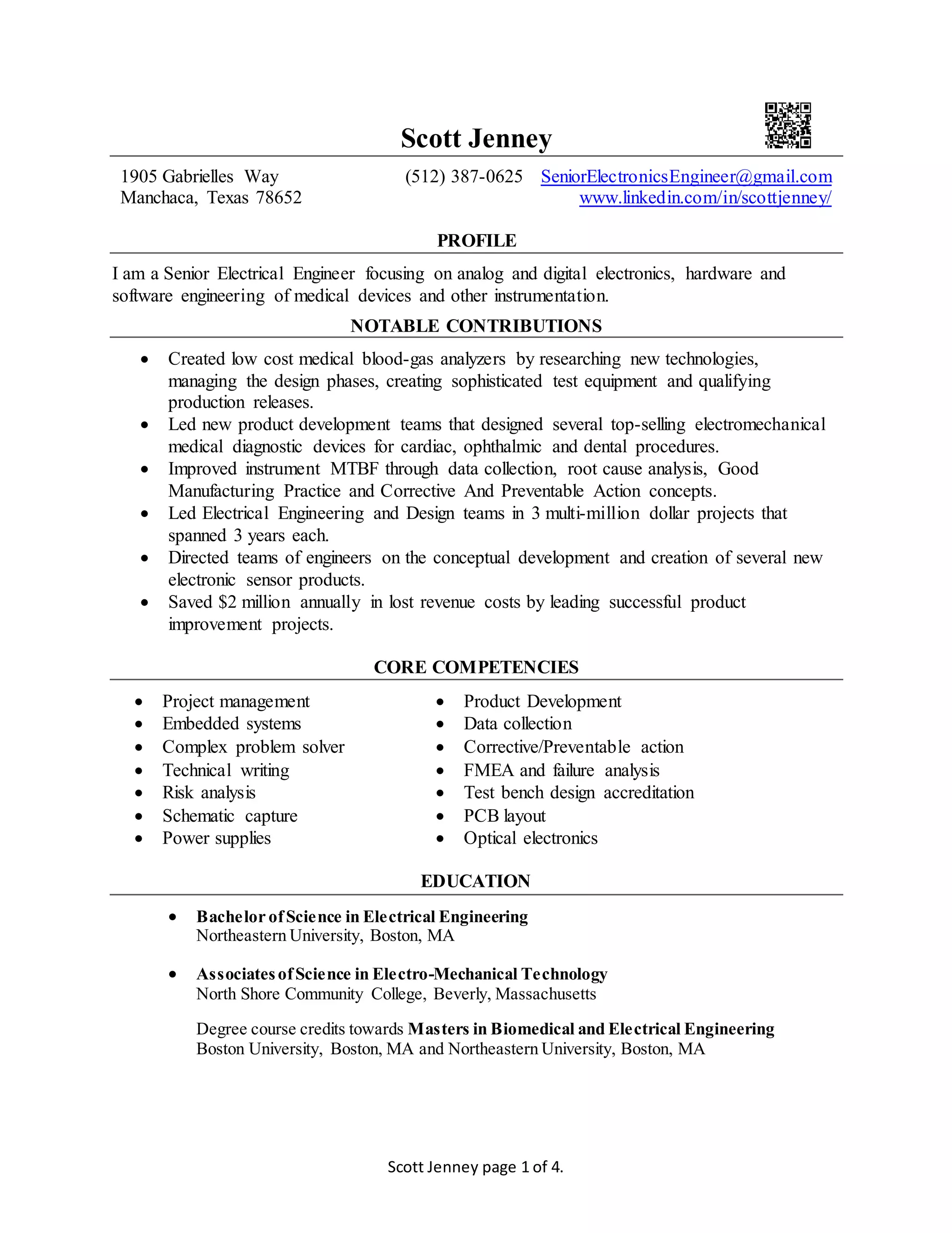Scott Jenney resume 5JUL2106 | PDF