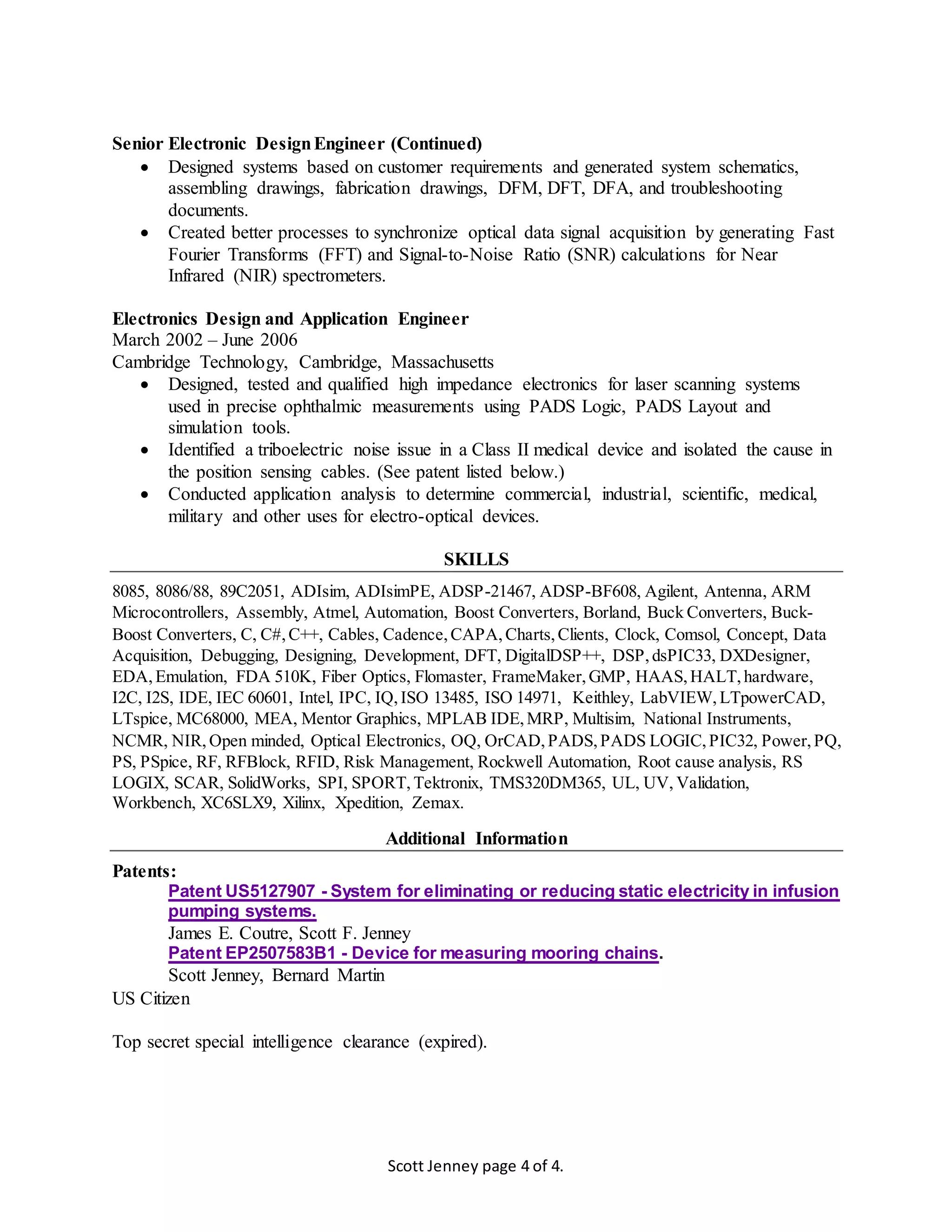 Scott Jenney resume 5JUL2106 | PDF