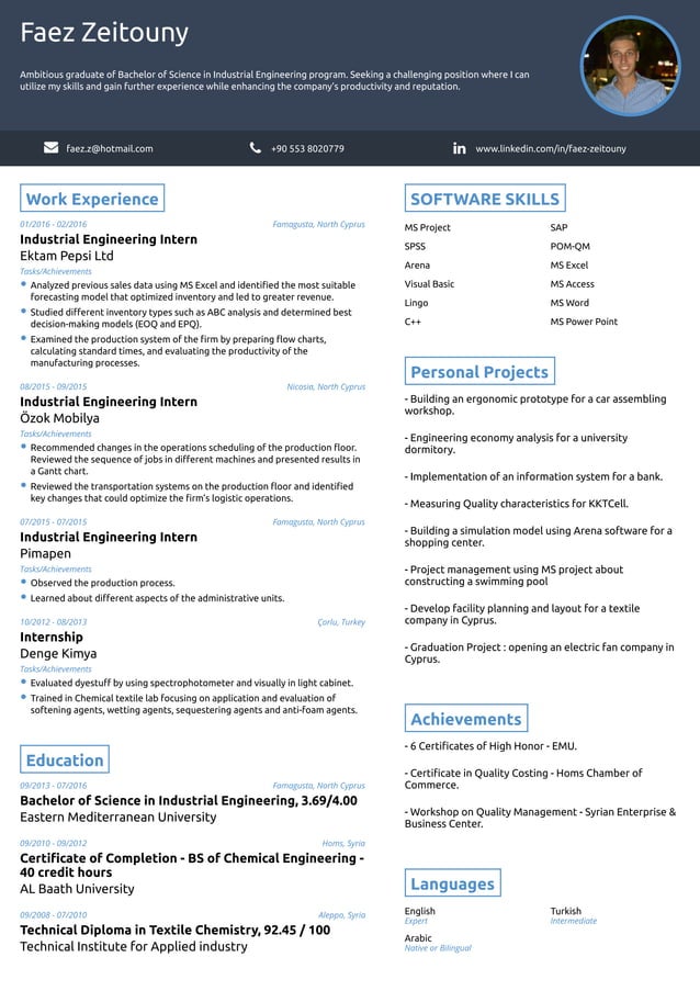Faez's Mini CV | PDF