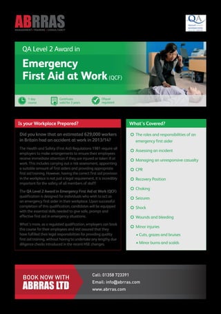 ABRRAS - First Aid Brochure A5 Print | PDF