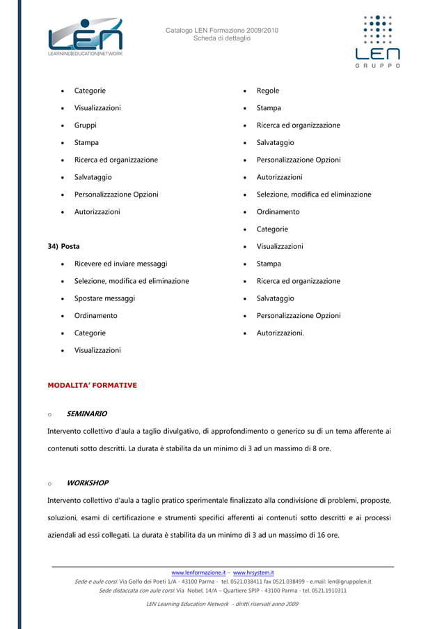 Ms office accelerato - Scheda corso LEN | PDF Ms office accelerato - Scheda corso LEN | PDF
